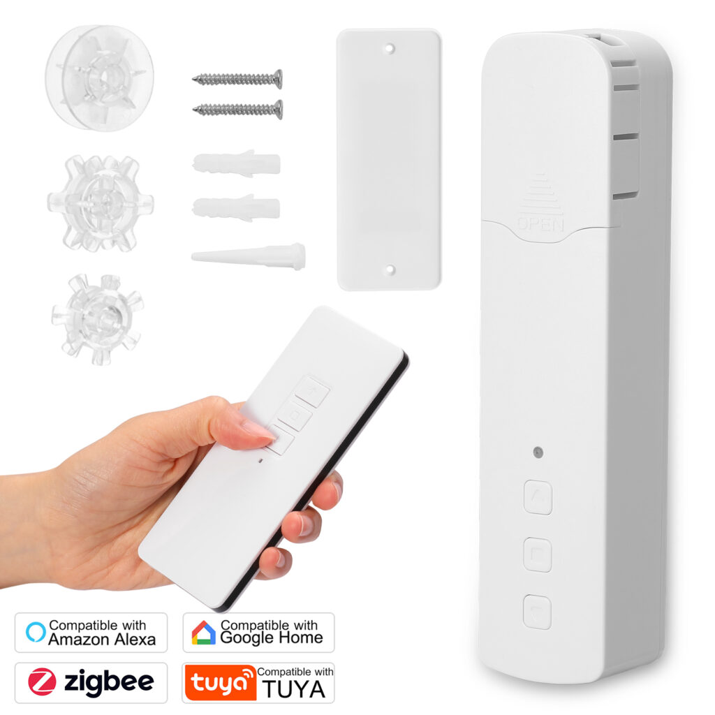 Zigbee WiFi Shade Shutter Zebra Chain Roller Motor with Solar Panel ...